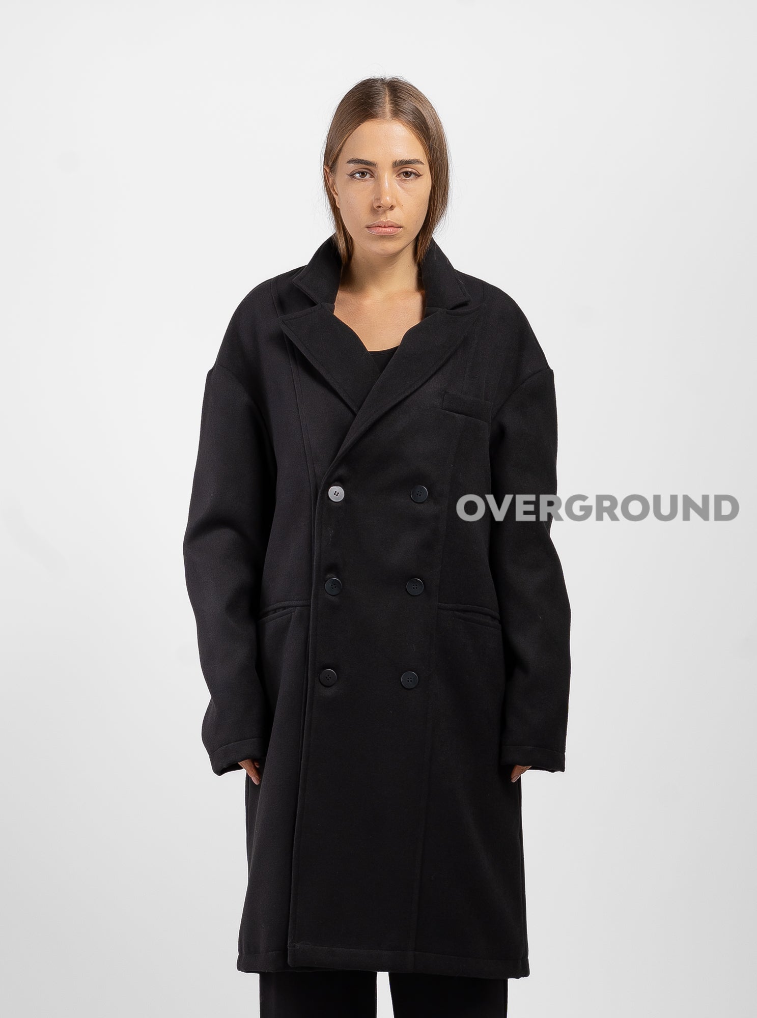 OVERCOAT WITH DOUBLE-BREASTED BUTTONING – OVERGROUND STORE